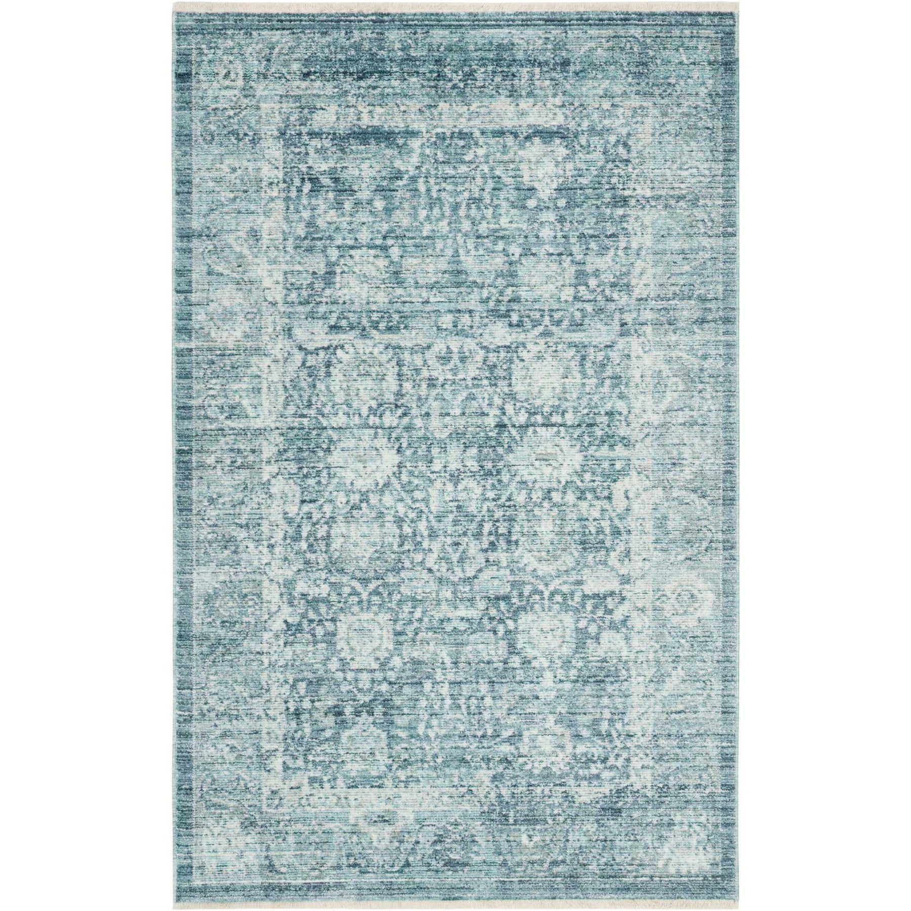 Illusion Blue/Ivory Area Rug - Froy.com