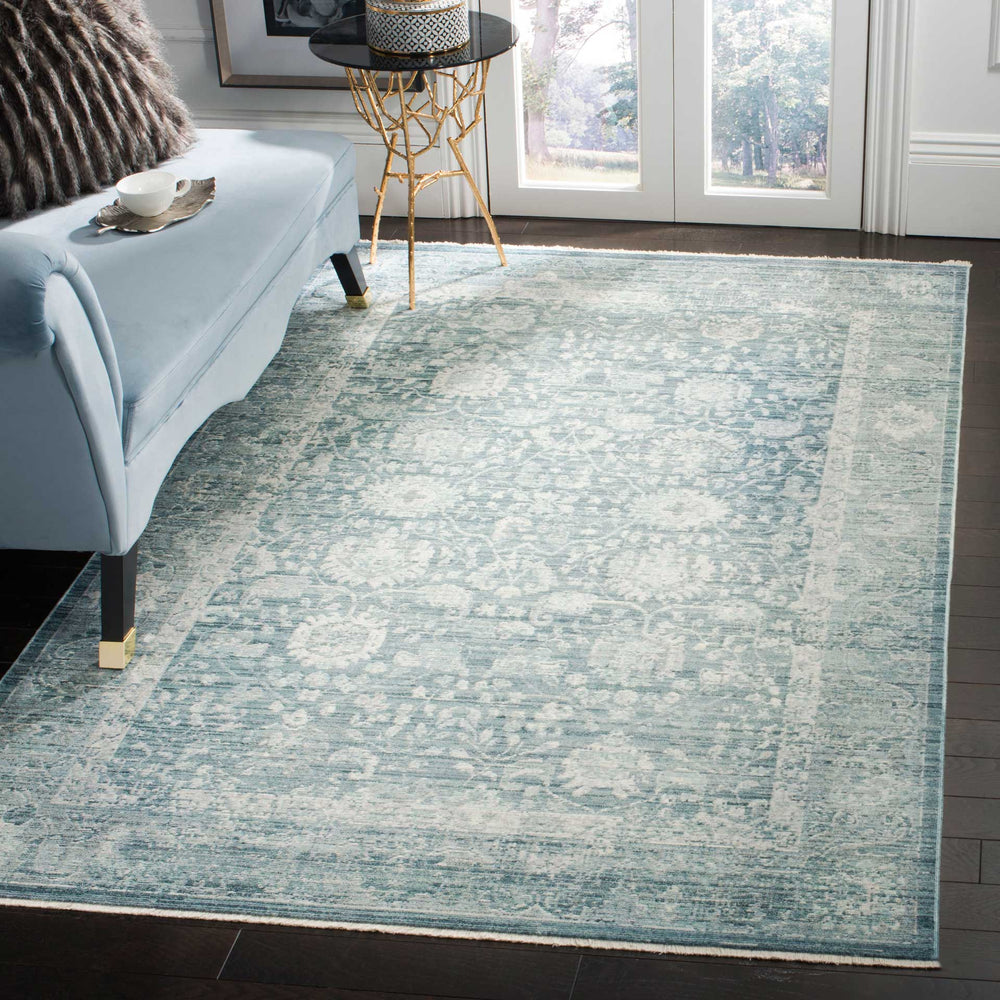 Illusion Blue/Ivory Area Rug - Froy.com