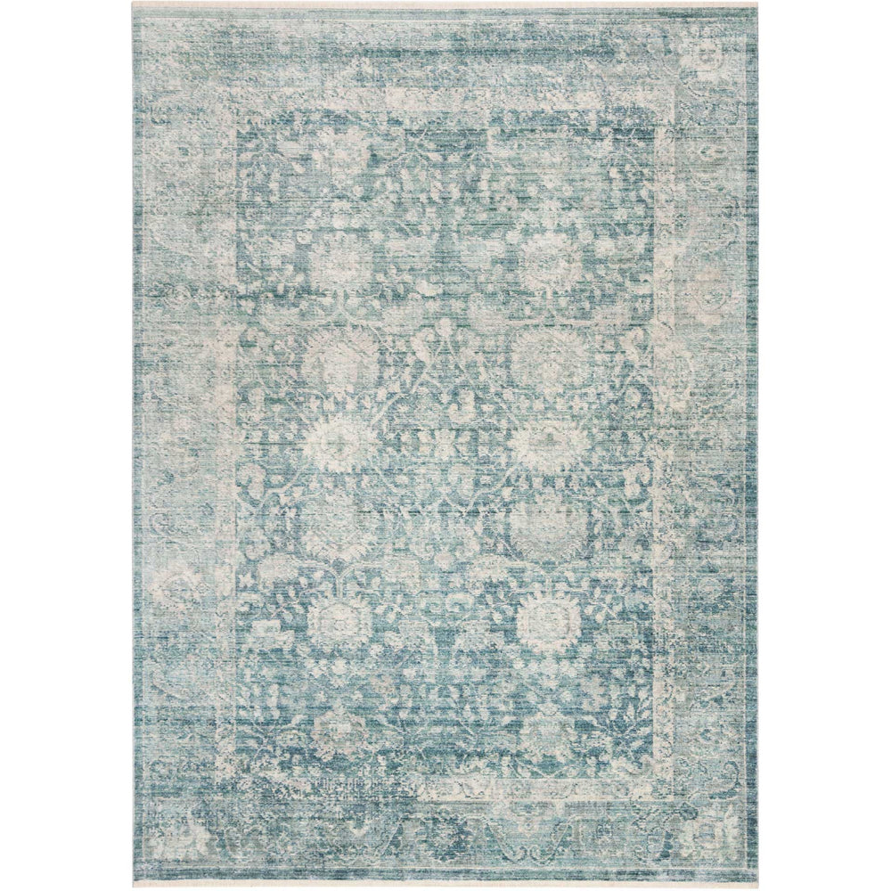 Illusion Blue/Ivory Area Rug - Froy.com