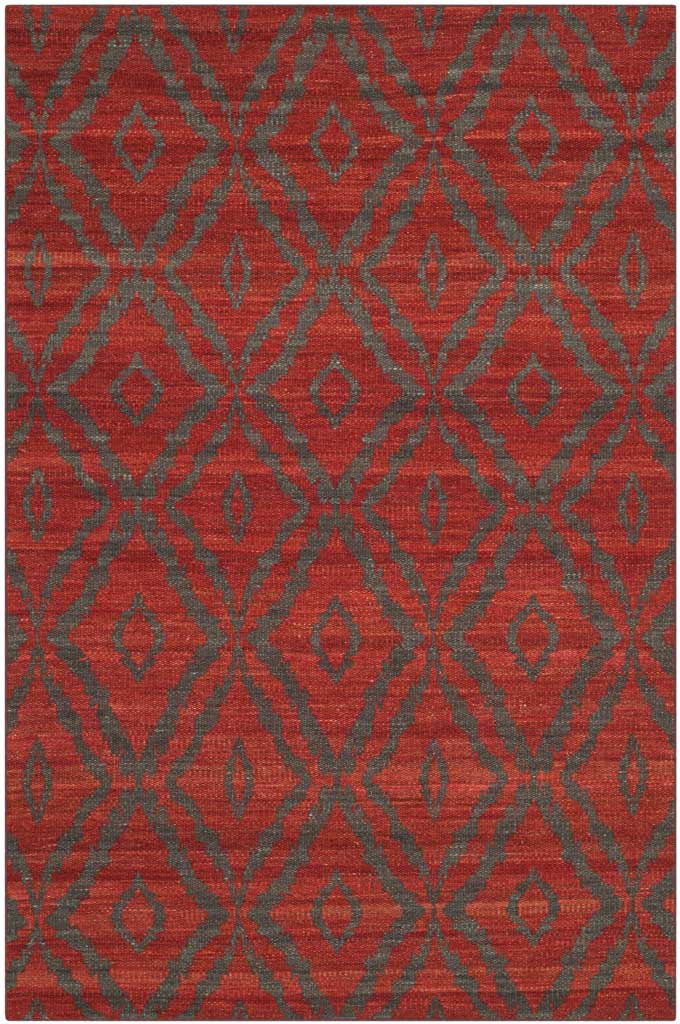 Kilim Rust/Gray Area Rug - Froy.com