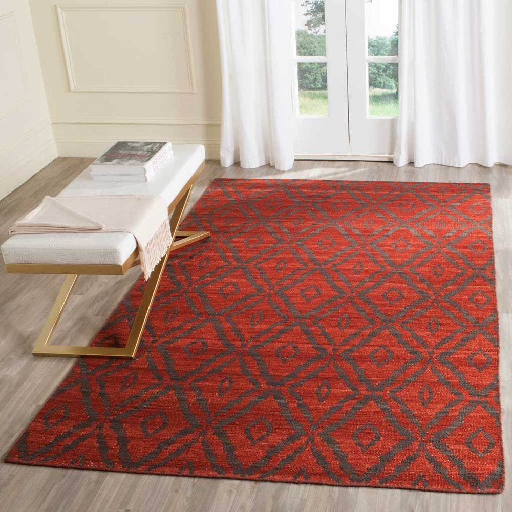 Kilim Rust/Gray Area Rug - Froy.com