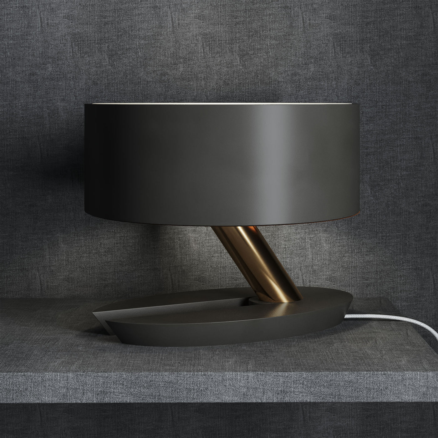 Albion Table Lamp Graphite/Brass - Froy.com