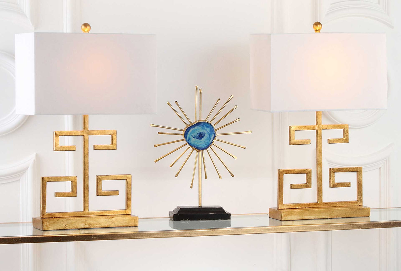 Greek Table Lamp Gold (Set of 2) - Froy.com