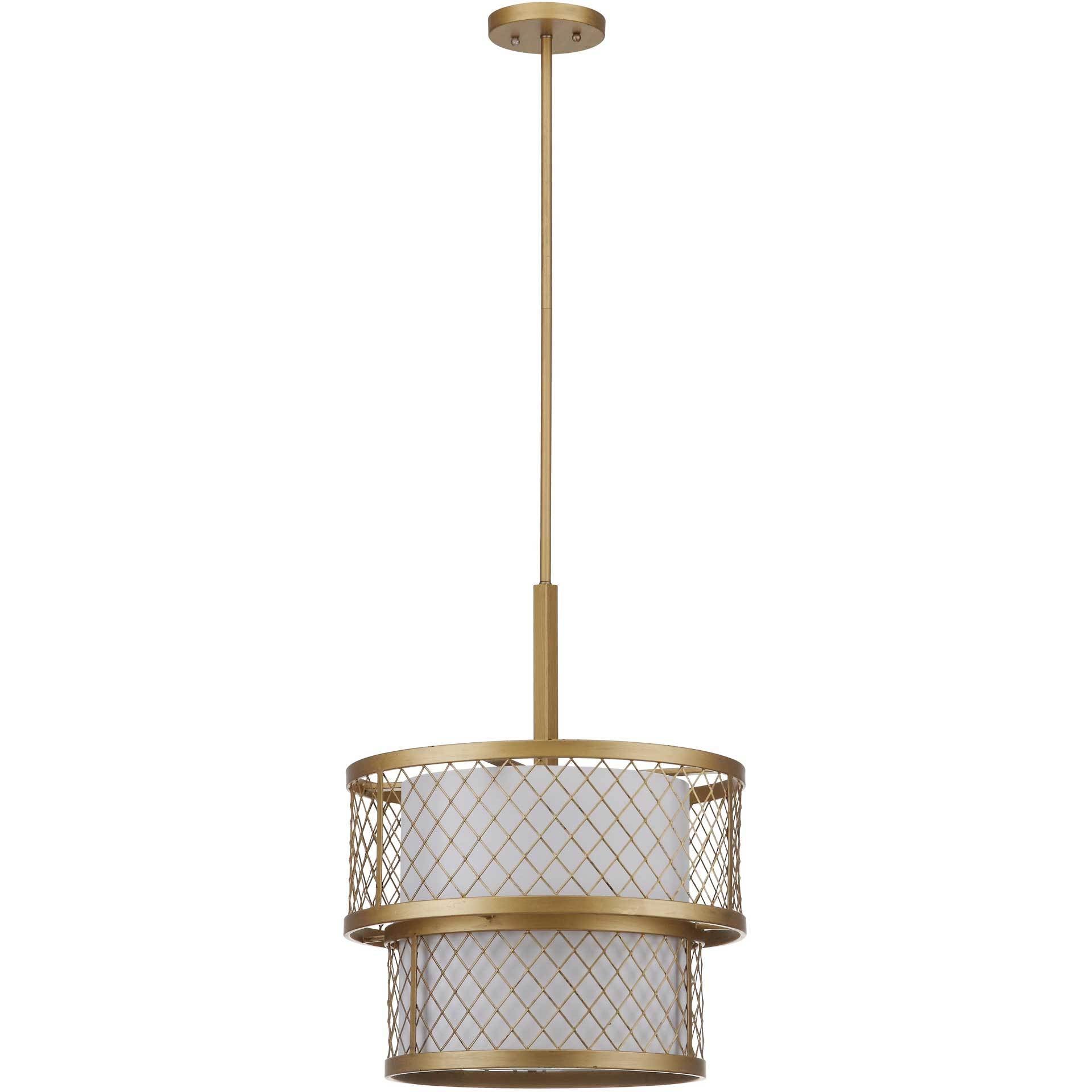 Everett Antique Gold Mesh Adjustable Pendant - Froy.com