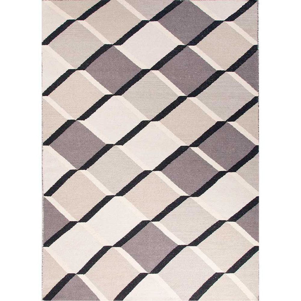 En Casa Harlequin Cube Liquorice/Classic Gray Area Rug - Froy.com