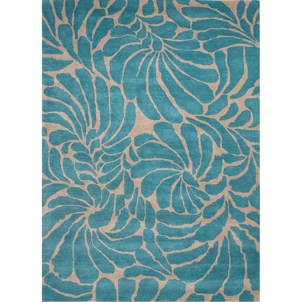En Casa Swirls Silver/Capri Area Rug - Froy.com