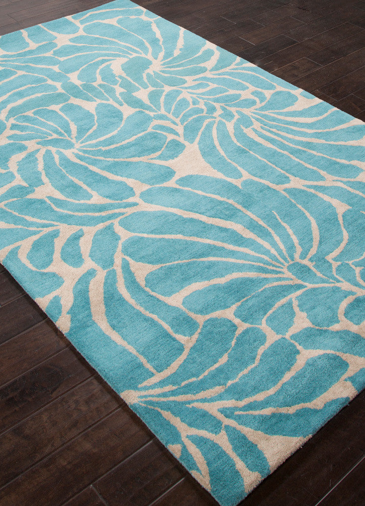 En Casa Swirls Silver/Capri Area Rug - Froy.com