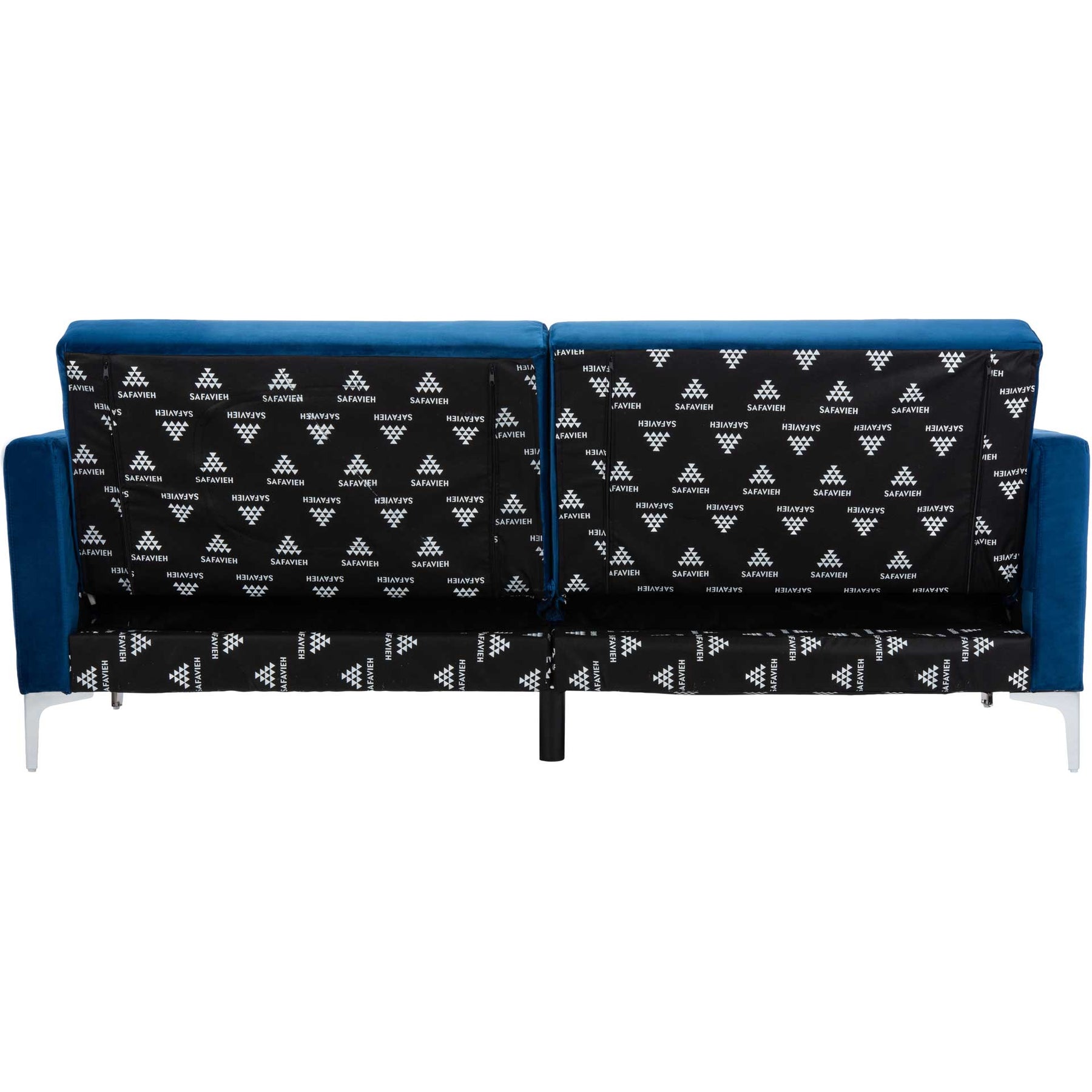 Charbel Foldable Futon Bed Navy Velvet - Froy.com