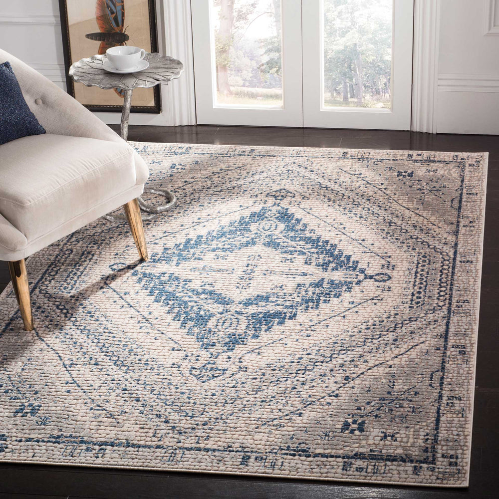 Marseille Navy/Ivory Area Rug - Froy.com
