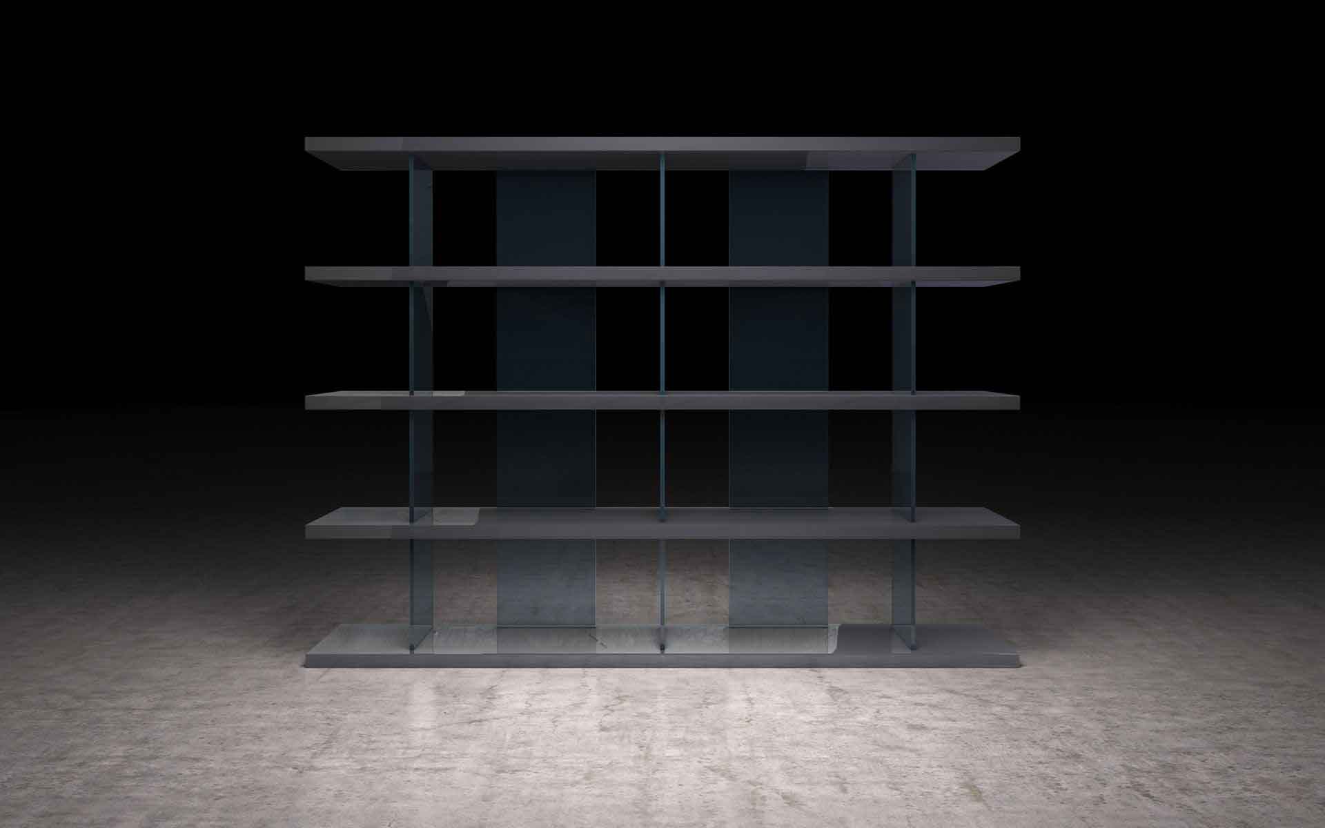 Beekman Bookcase Asphalt Lacquer - Froy.com