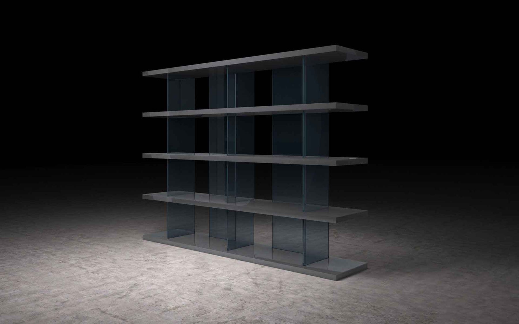 Beekman Bookcase Asphalt Lacquer - Froy.com