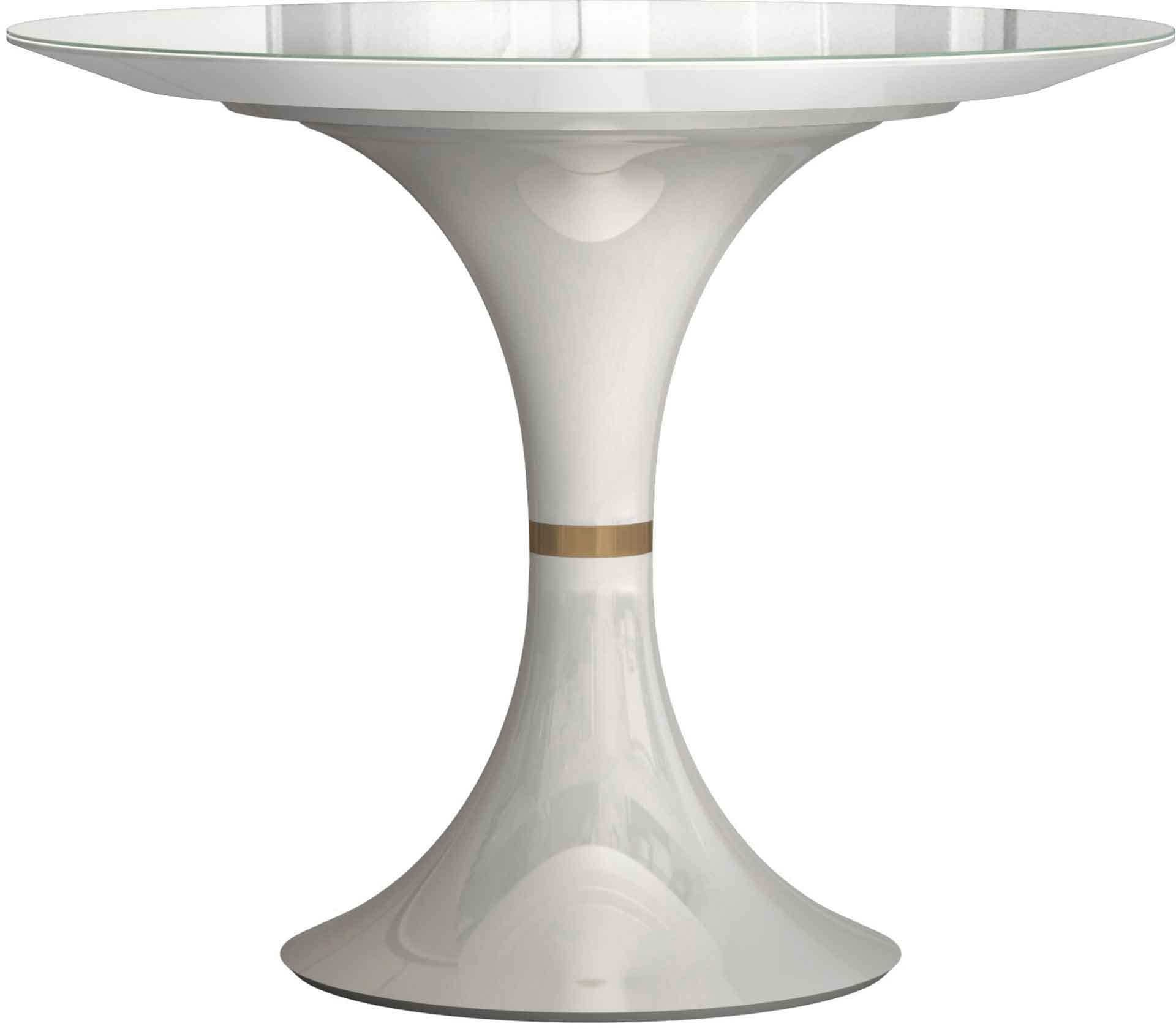 Waterloo Dining Table White Glass/White Lacquer - Froy.com