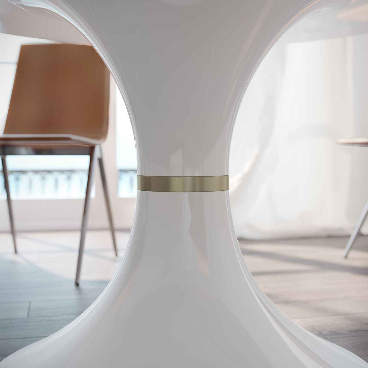 Waterloo Dining Table White Glass/White Lacquer - Froy.com