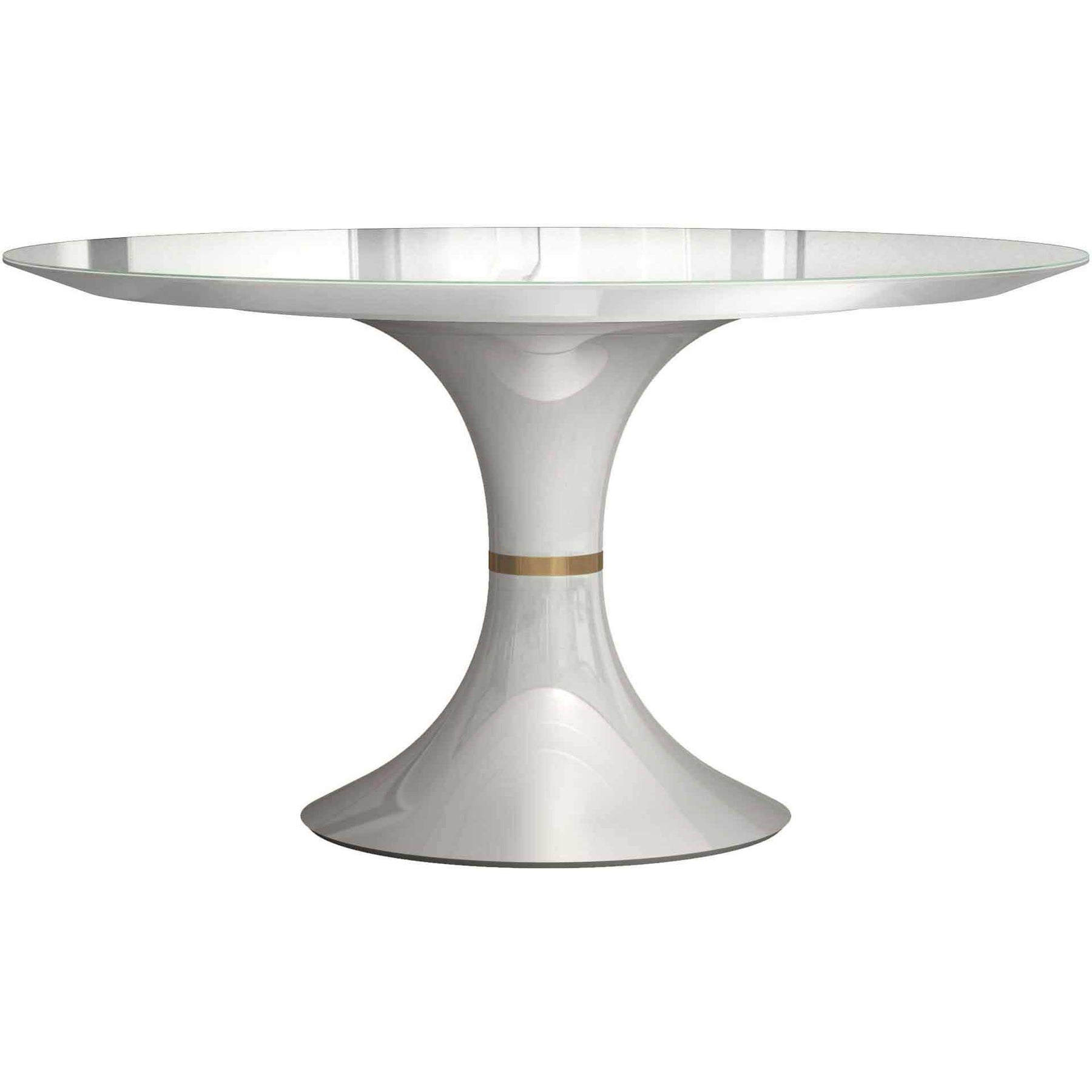 Waterloo Dining Table White Glass/White Lacquer - Froy.com