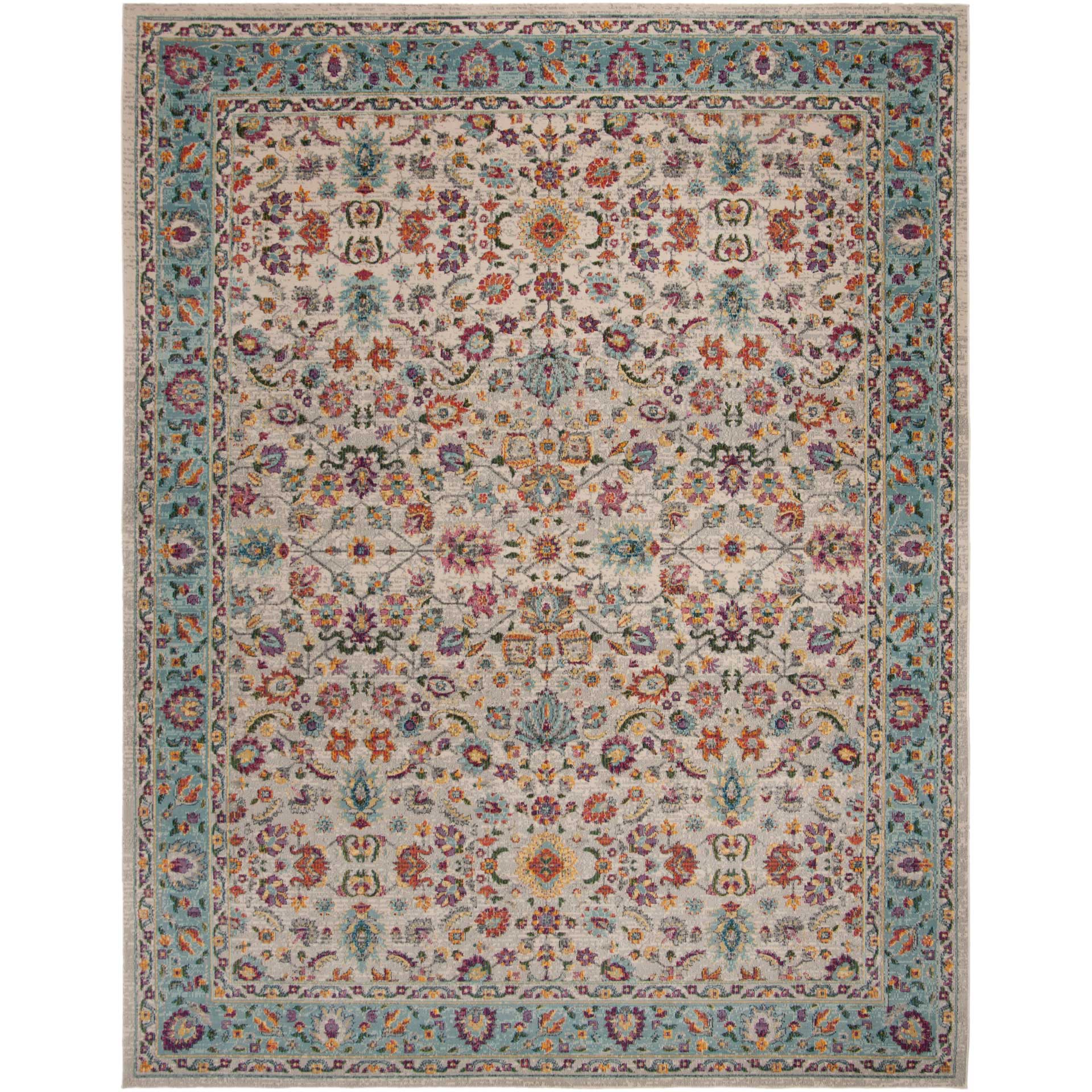 Merlot Cream/Teal Area Rug - Froy.com
