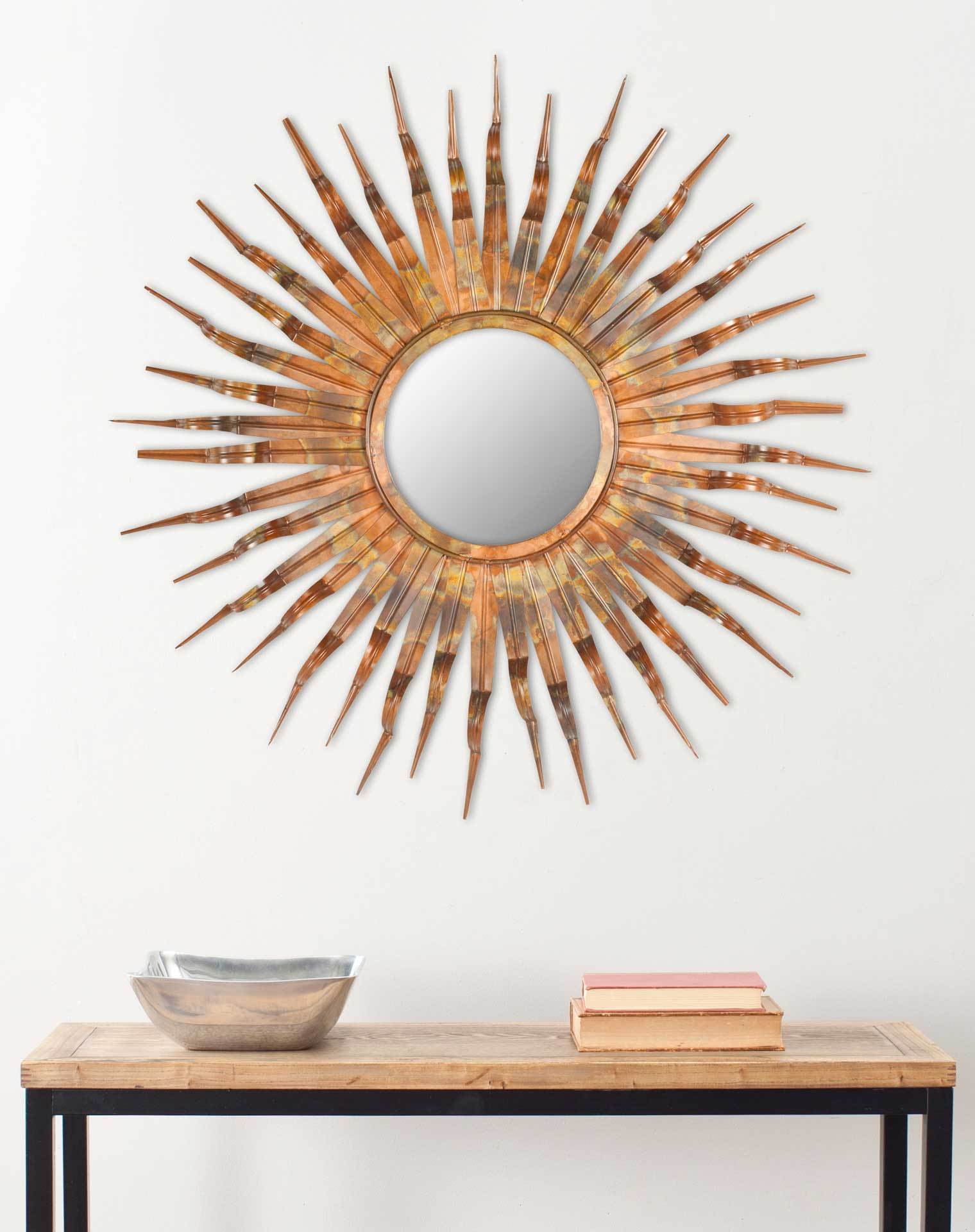 Sutton Mirror Burnt Copper W/Clear P/Coat - Froy.com