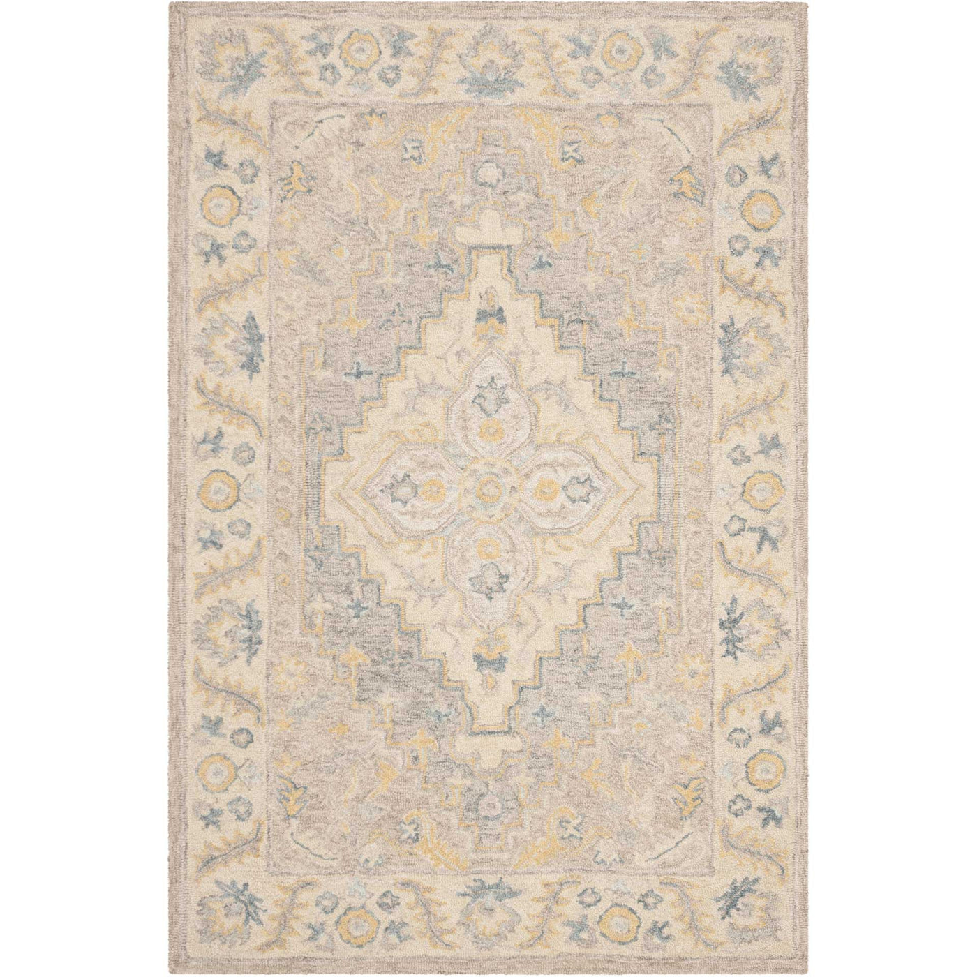 Micro-Loop Beige/Gray Area Rug - Froy.com