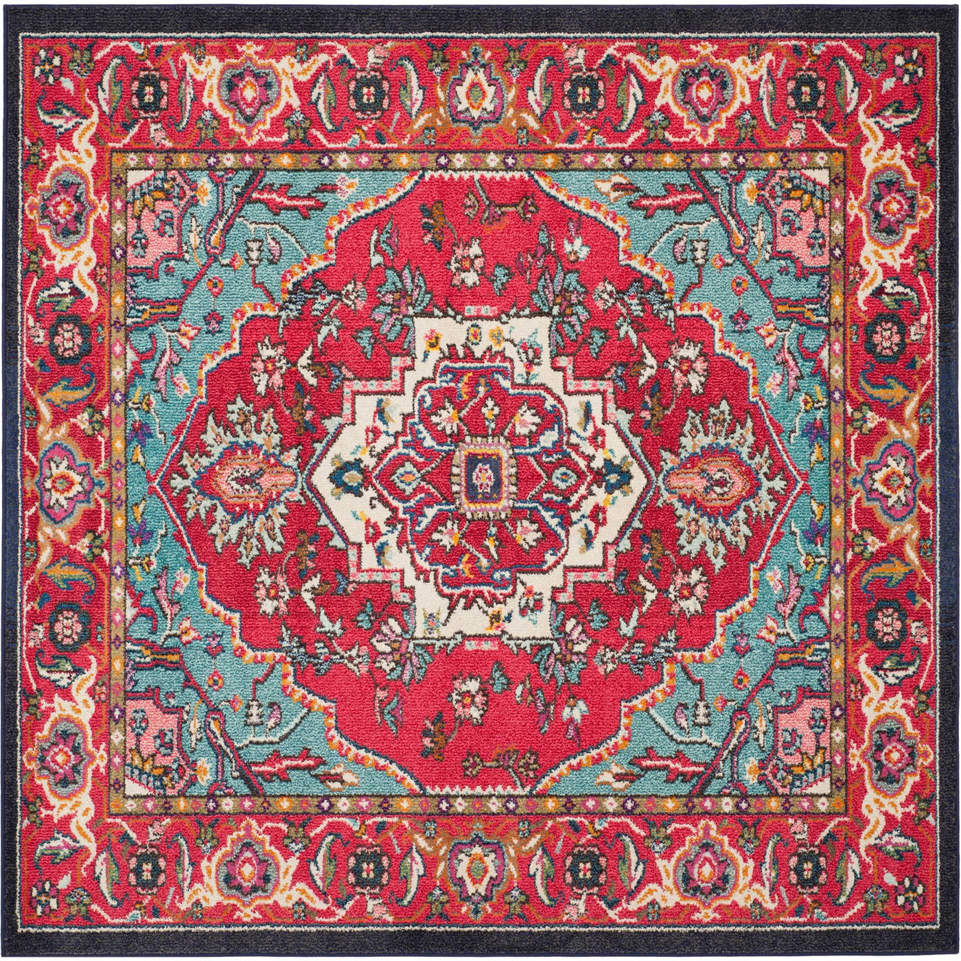Monaco Red/Turquoise Area Rug - Froy.com