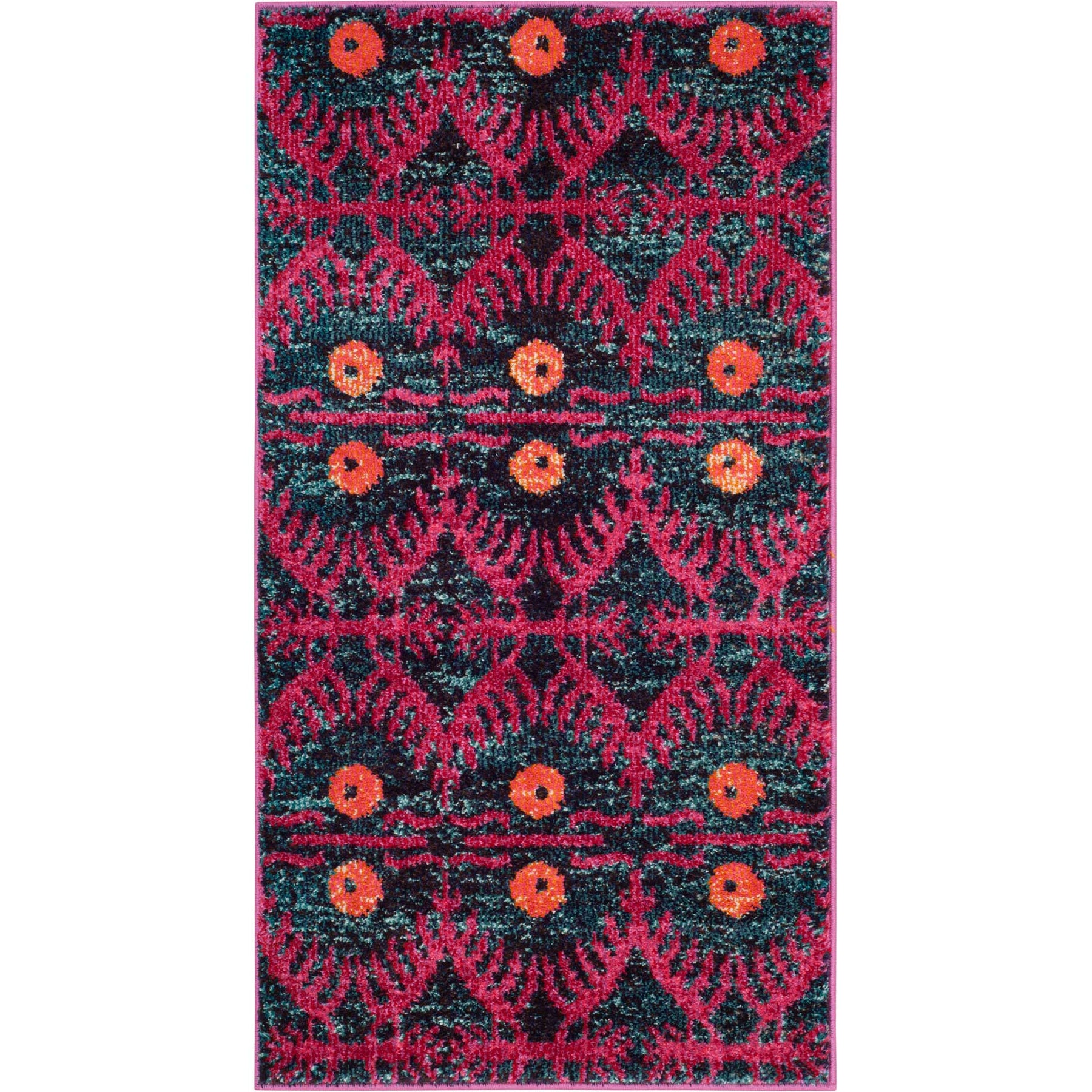 Monaco Bohemian Pink/Multi Area Rug - Froy.com