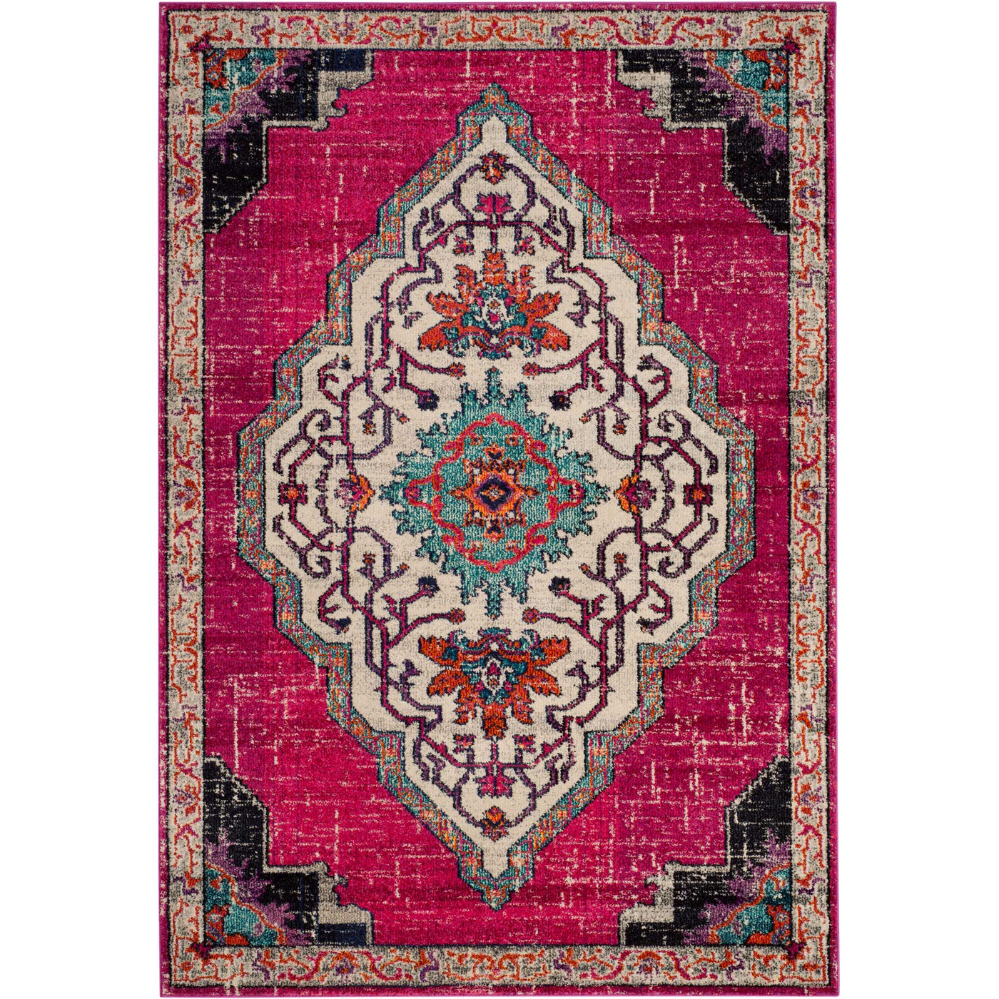 Monaco Pink/Ivory Area Rug - Froy.com