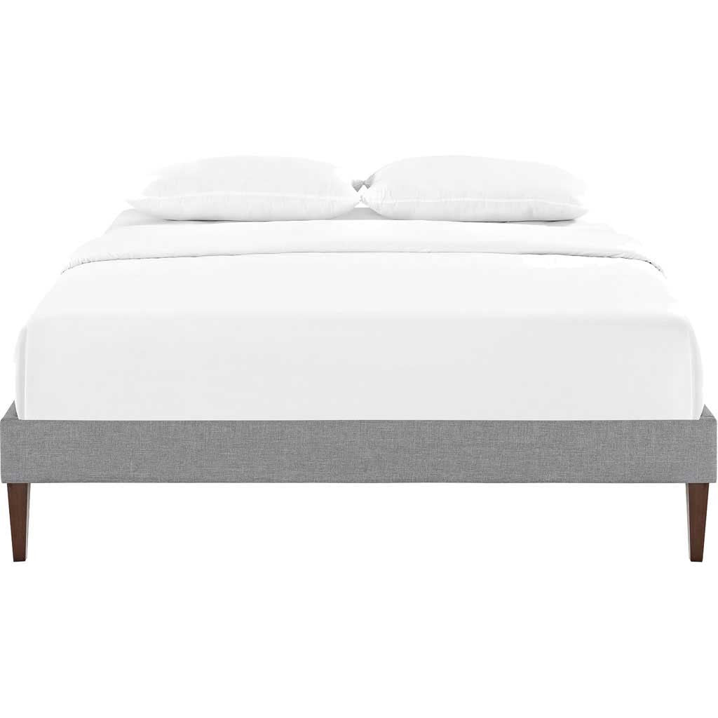 Soren Fabric Bed Light Gray - Froy.com