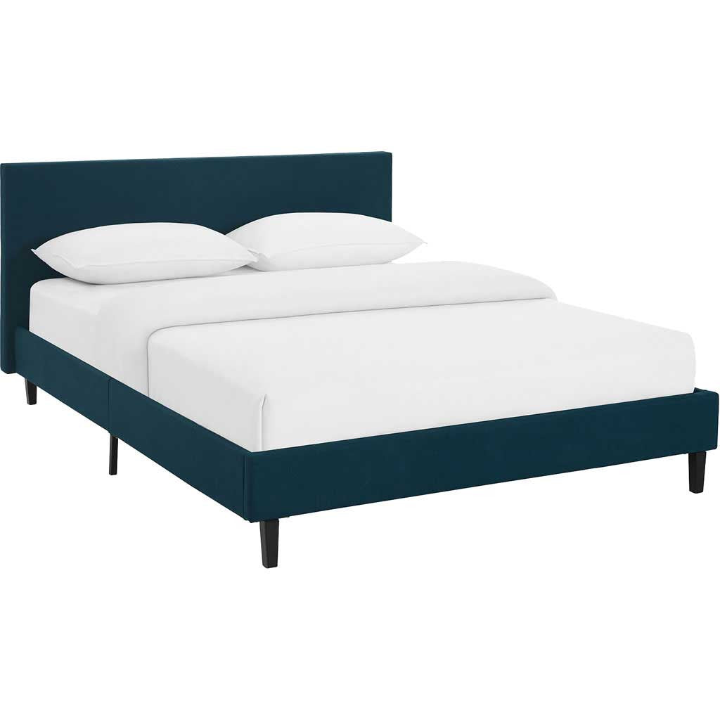 Alwyn Fabric Bed Azure - Froy.com