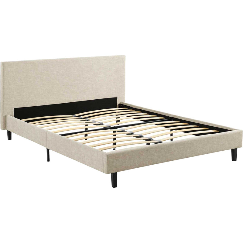 Alwyn Fabric Bed Beige - Froy.com