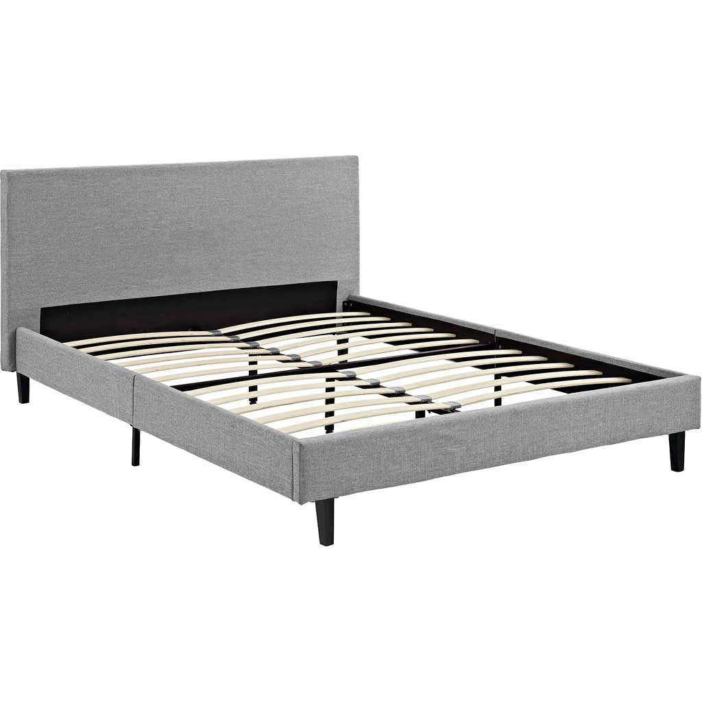 Alwyn Fabric Bed Light Gray - Froy.com