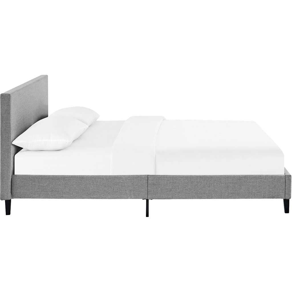 Alwyn Fabric Bed Light Gray - Froy.com