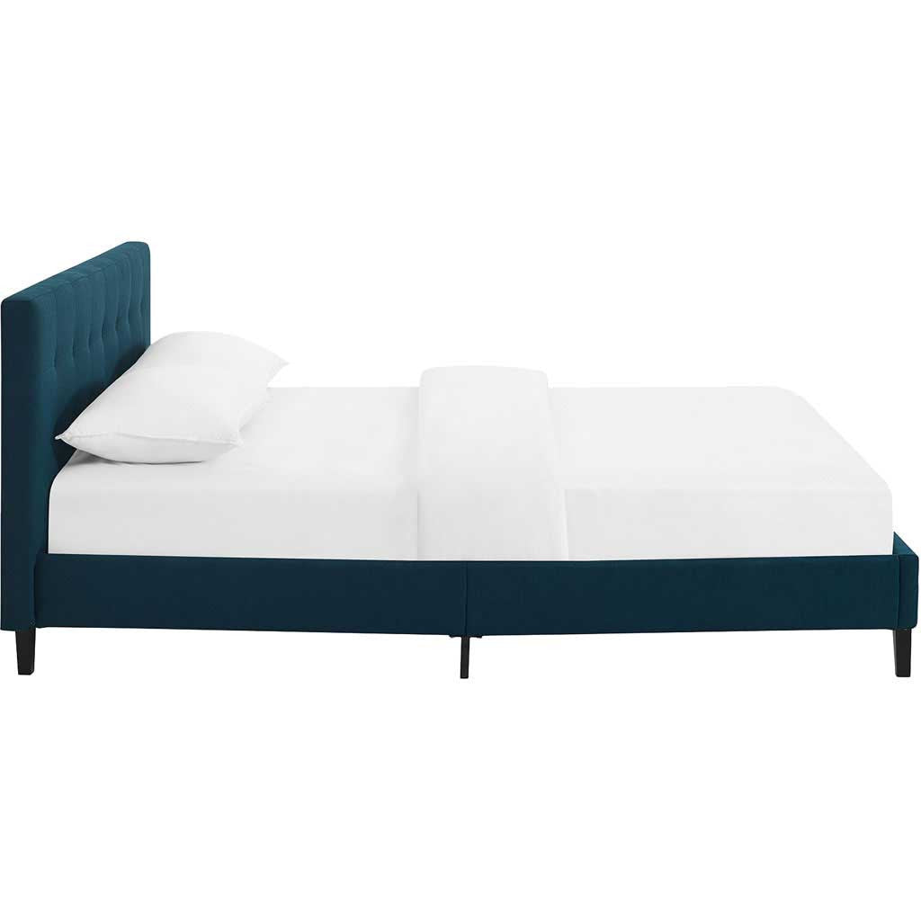 Lester Fabric Bed Azure - Froy.com