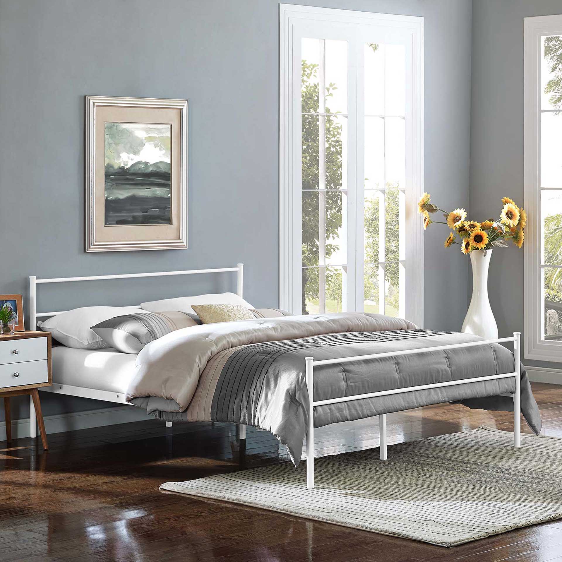 Adalina Bed Frame White - Froy.com