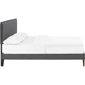 Allen Fabric Platform Bed Gray - Froy.com