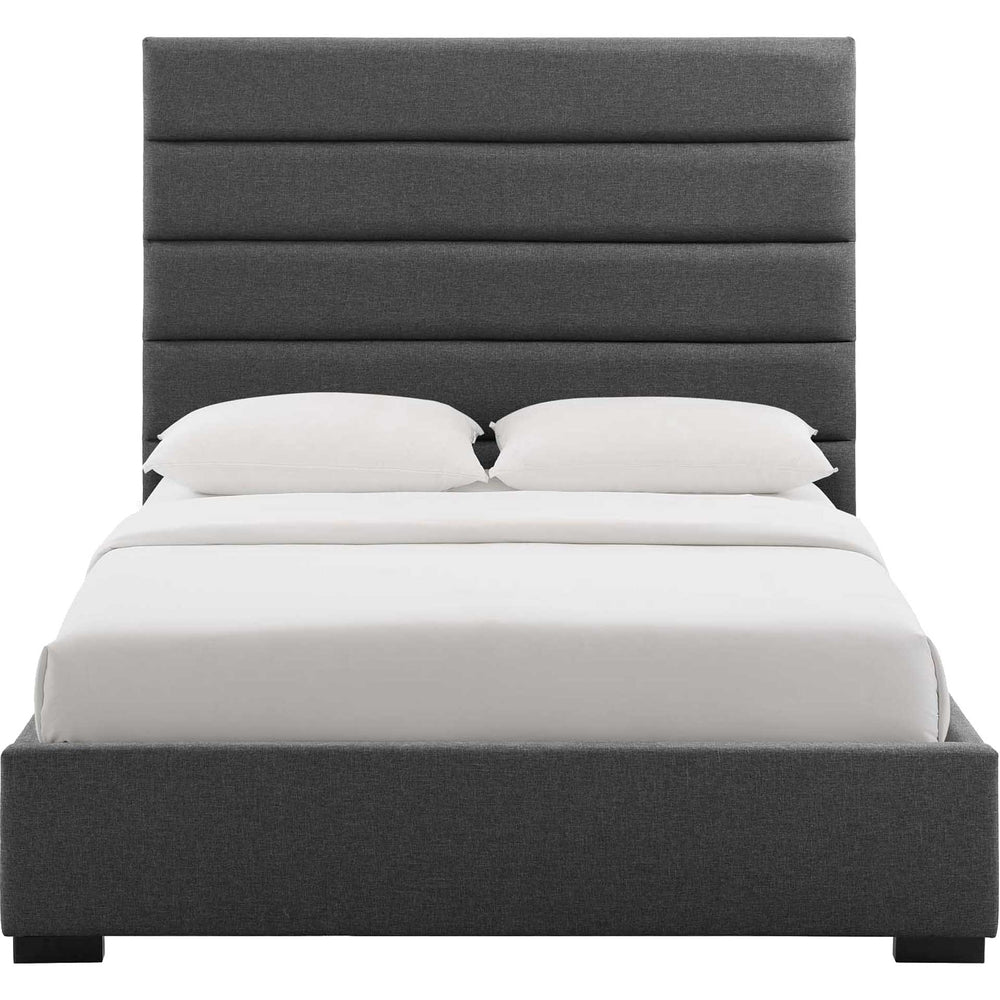 Gianna Upholstered Fabric Platform Bed Gray - Froy.com