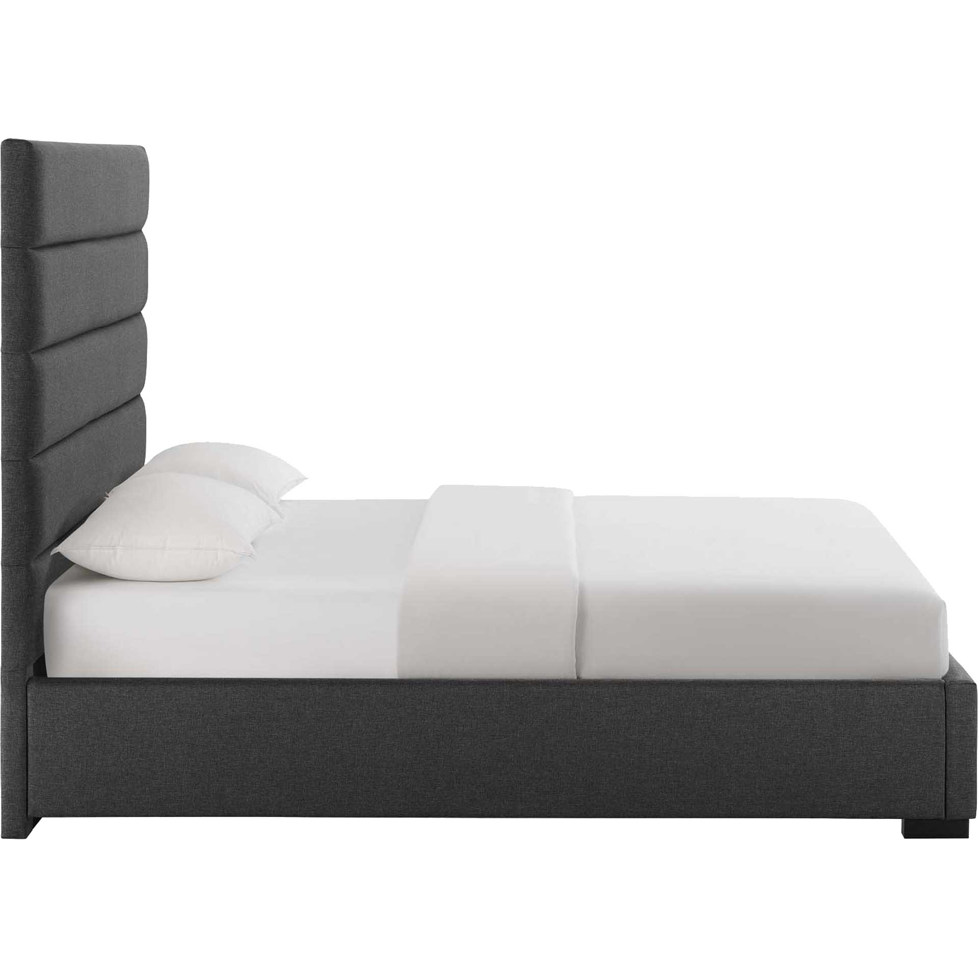 Gianna Upholstered Fabric Platform Bed Gray - Froy.com