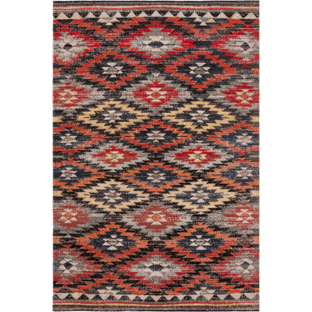 Montage Rust/Black/Multi Area Rug - Froy.com