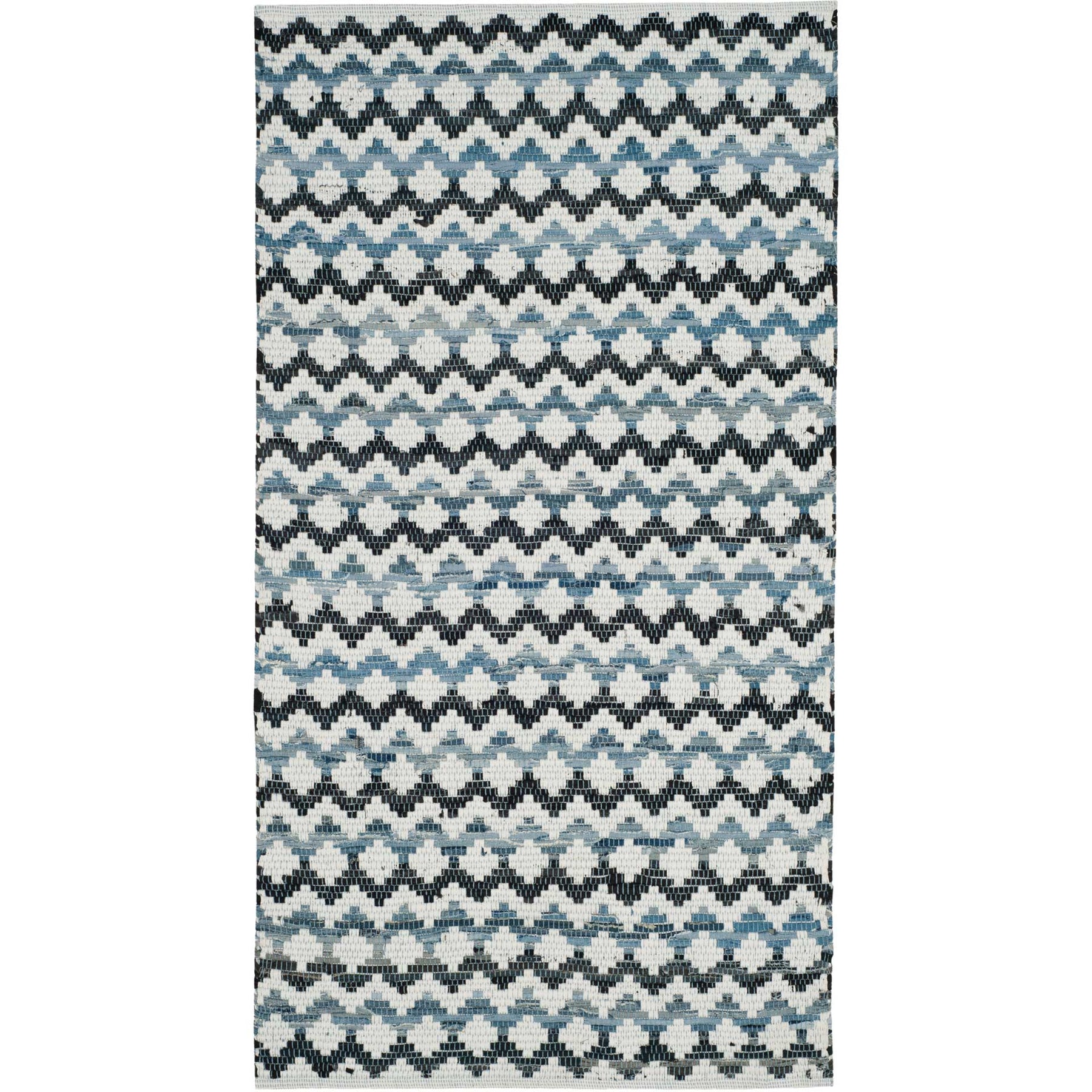 Montauk Ivory/Blue/Black Area Rug - Froy.com