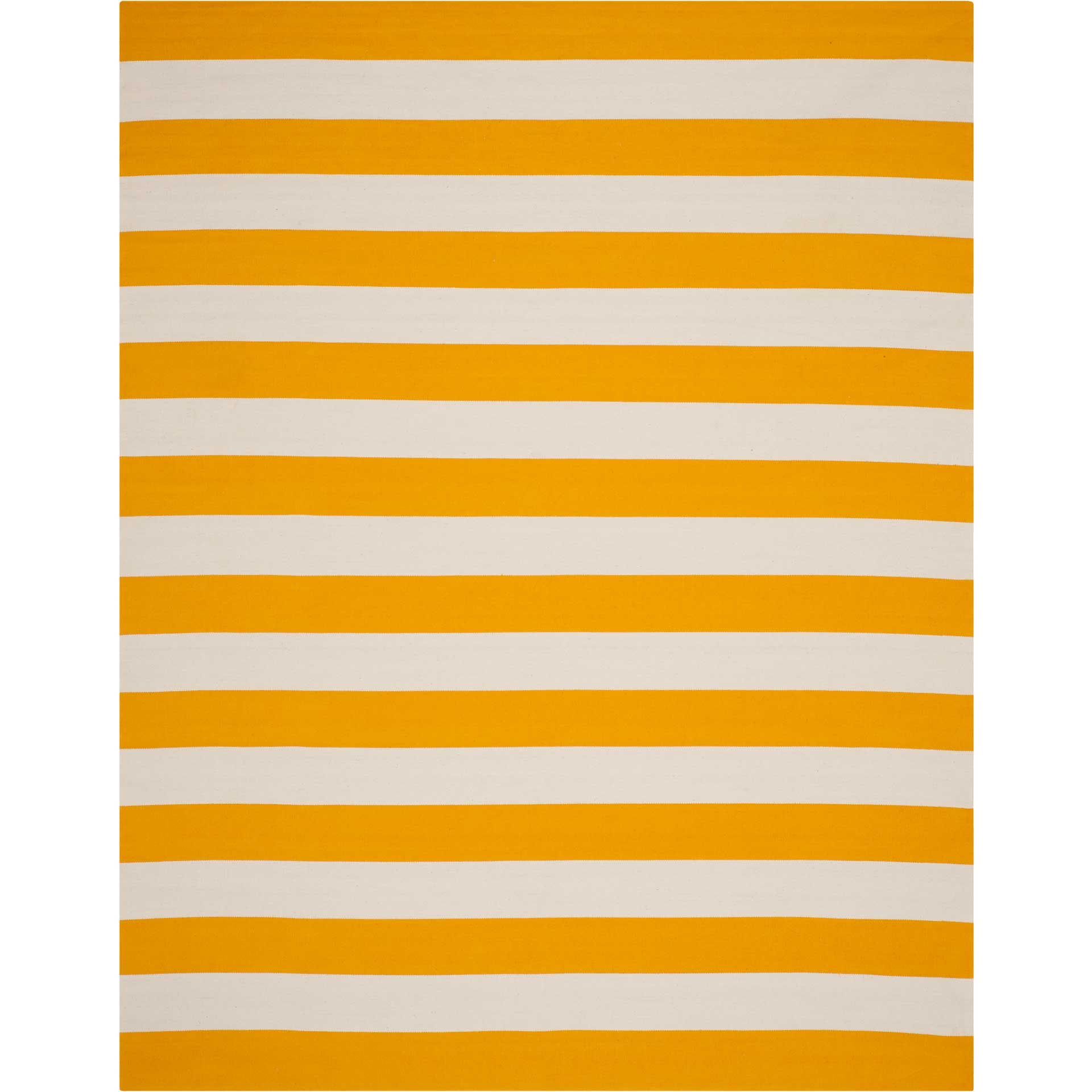 Montauk Stripe Yellow/Ivory Area Rug - Froy.com
