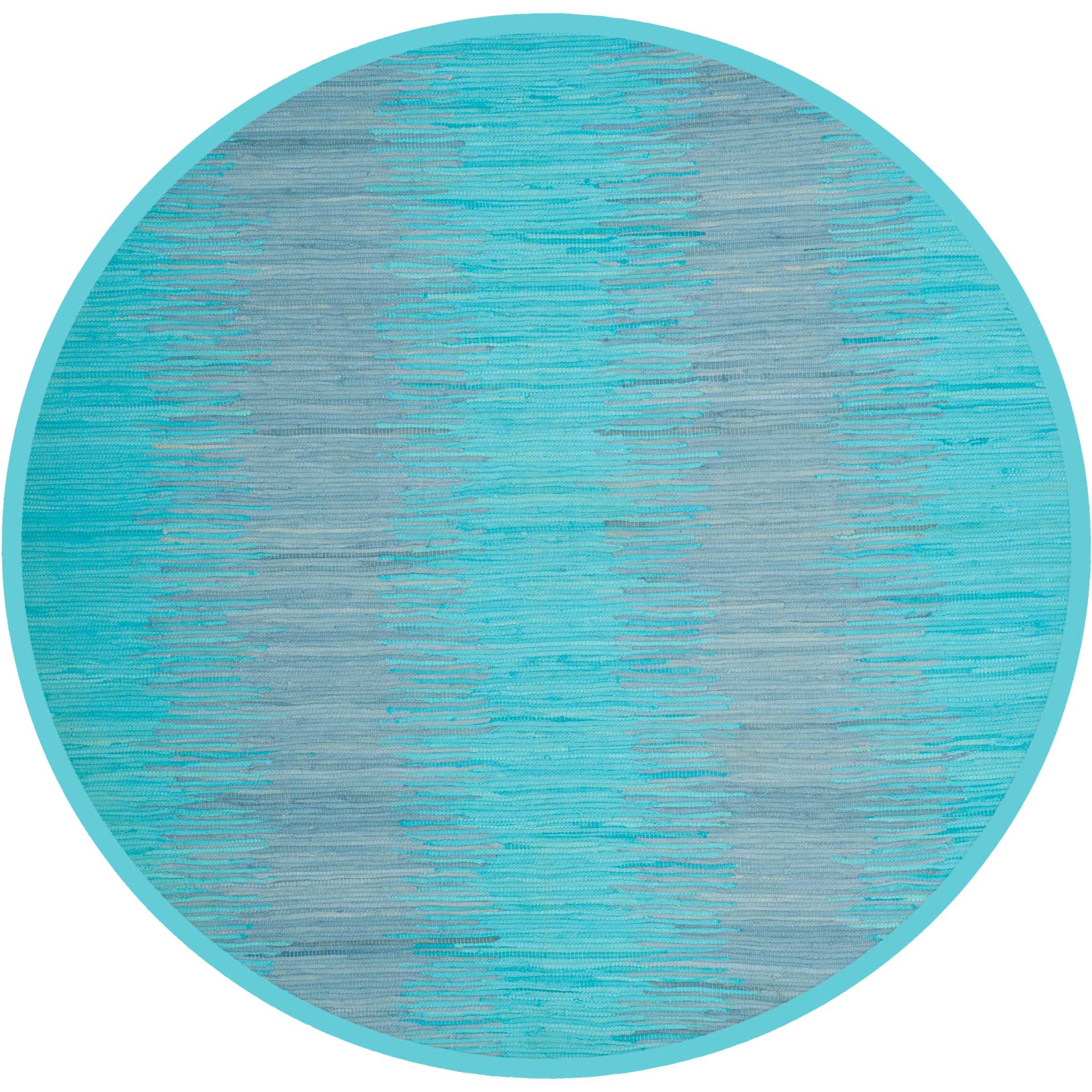 Montauk Dual Turquoise Round Rug - Froy.com