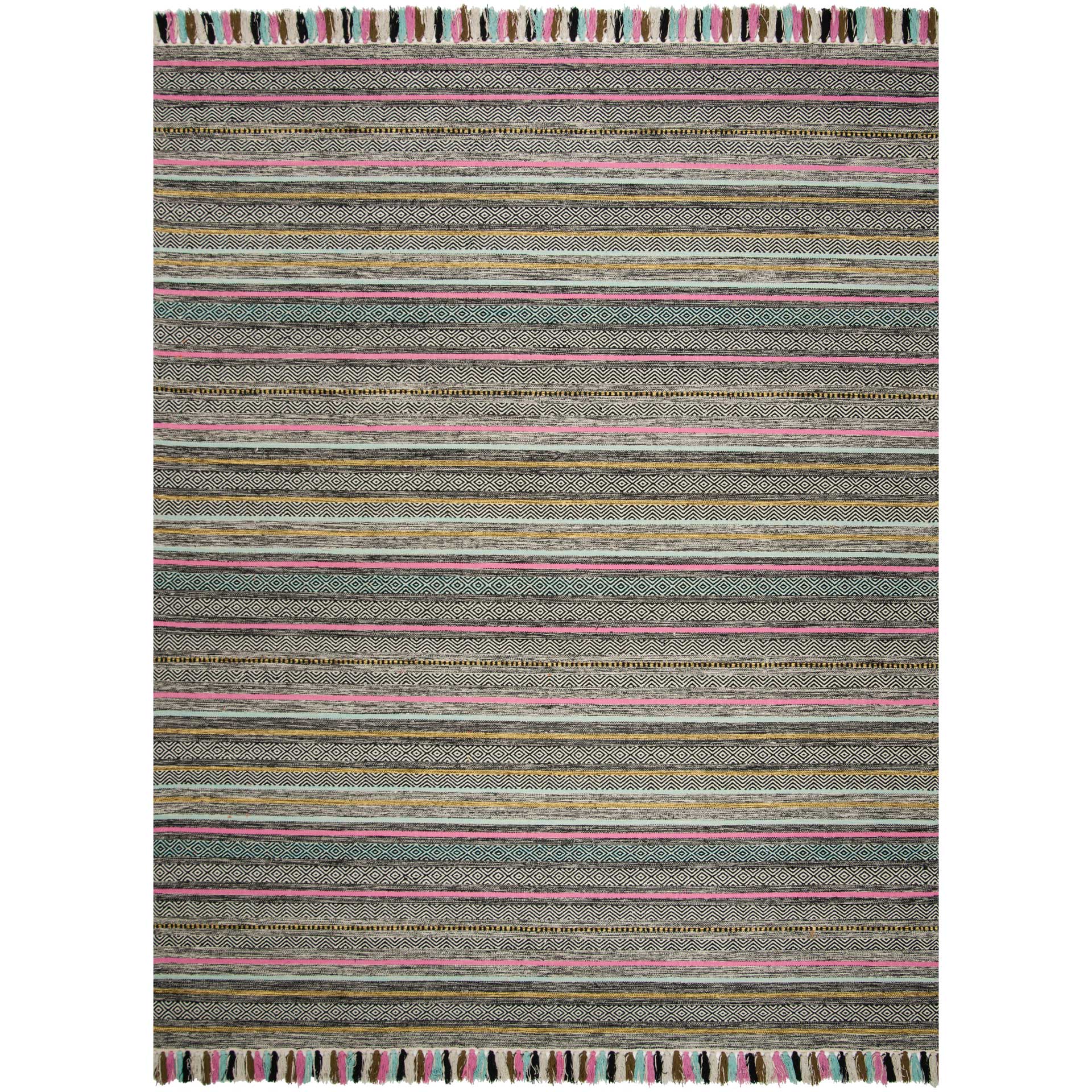 Montauk Black/Multi Area Rug - Froy.com