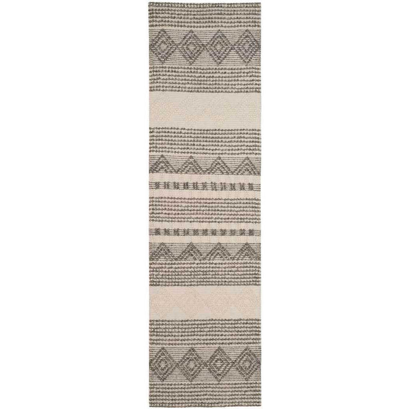 Natura Geometry Gray/Ivory Runner Rug - Froy.com