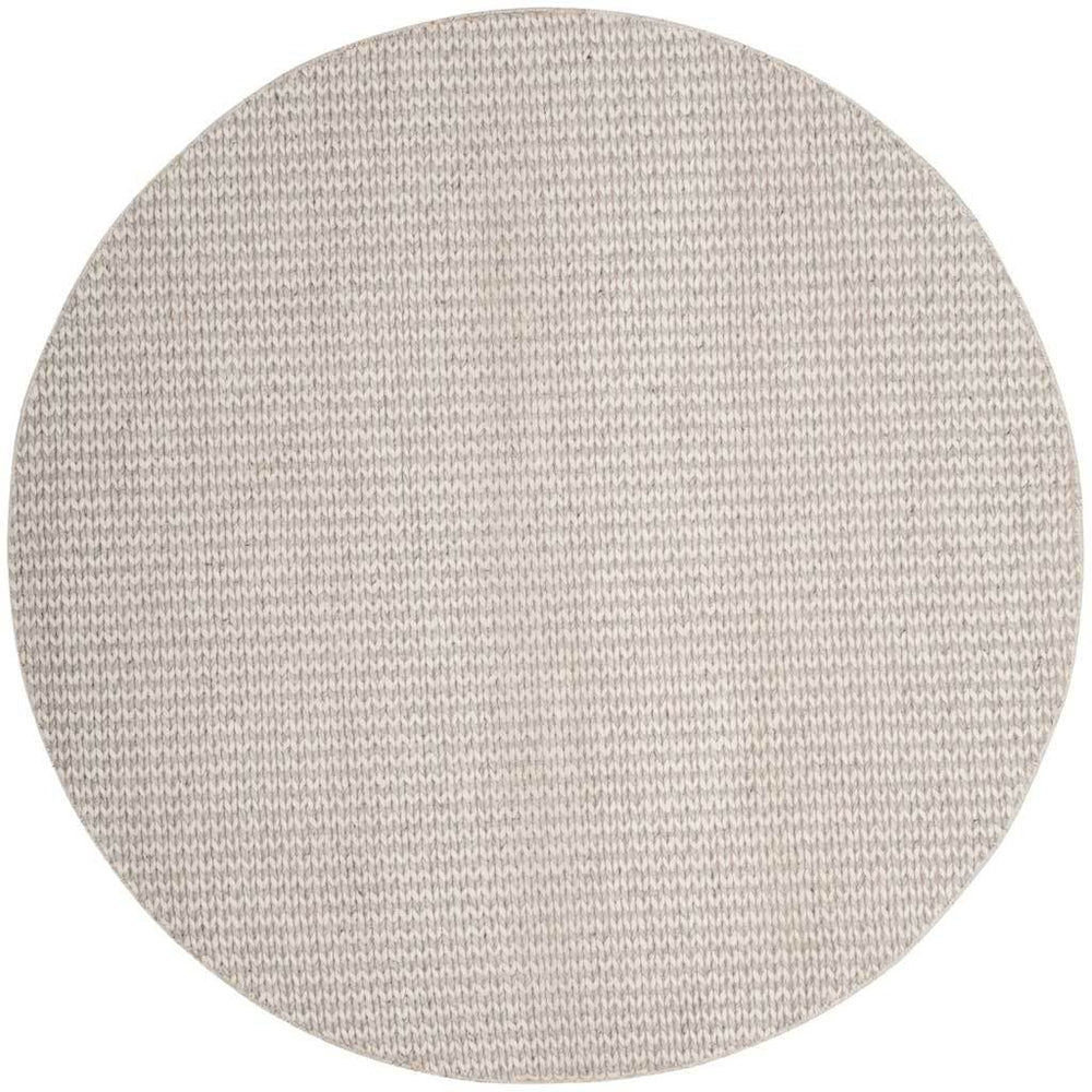 Natura Texture Ivory/Silver Round Rug - Froy.com