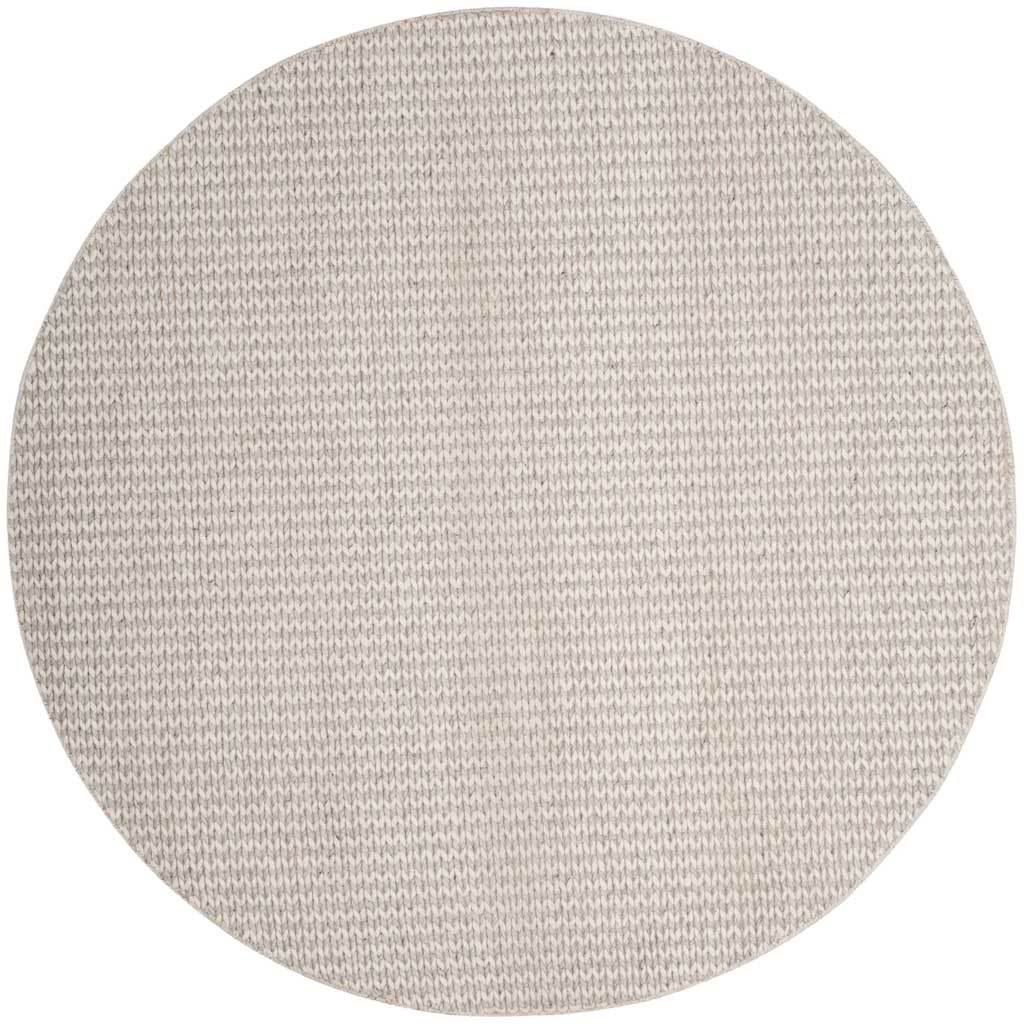 Natura Texture Ivory/Silver Round Rug - Froy.com