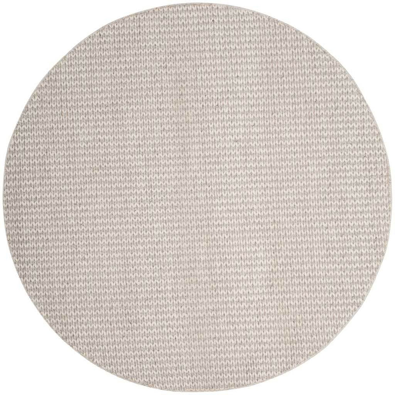 Natura Texture Ivory/Silver Round Rug - Froy.com