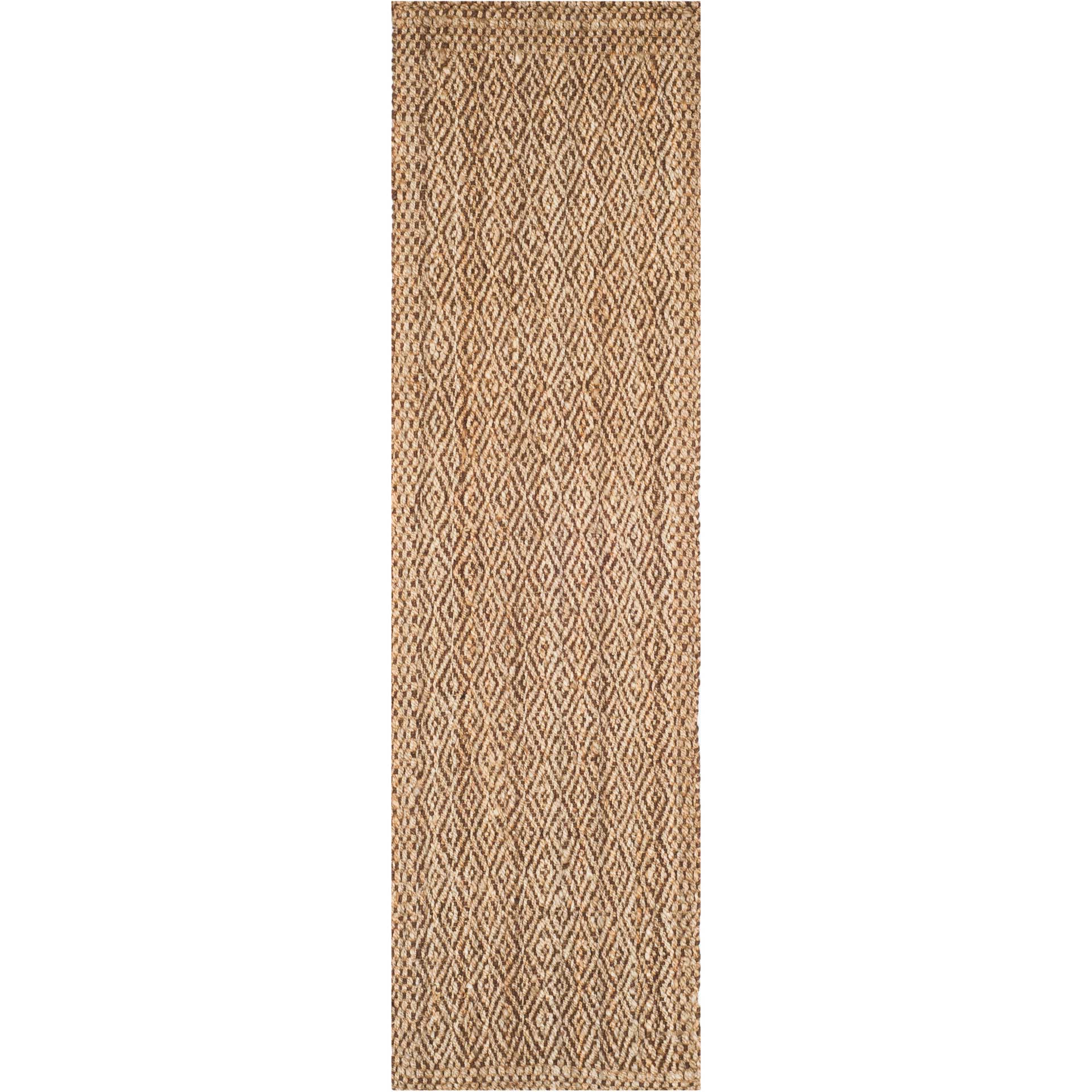 Natural Fiber Natural/Brown Runner Rug - Froy.com
