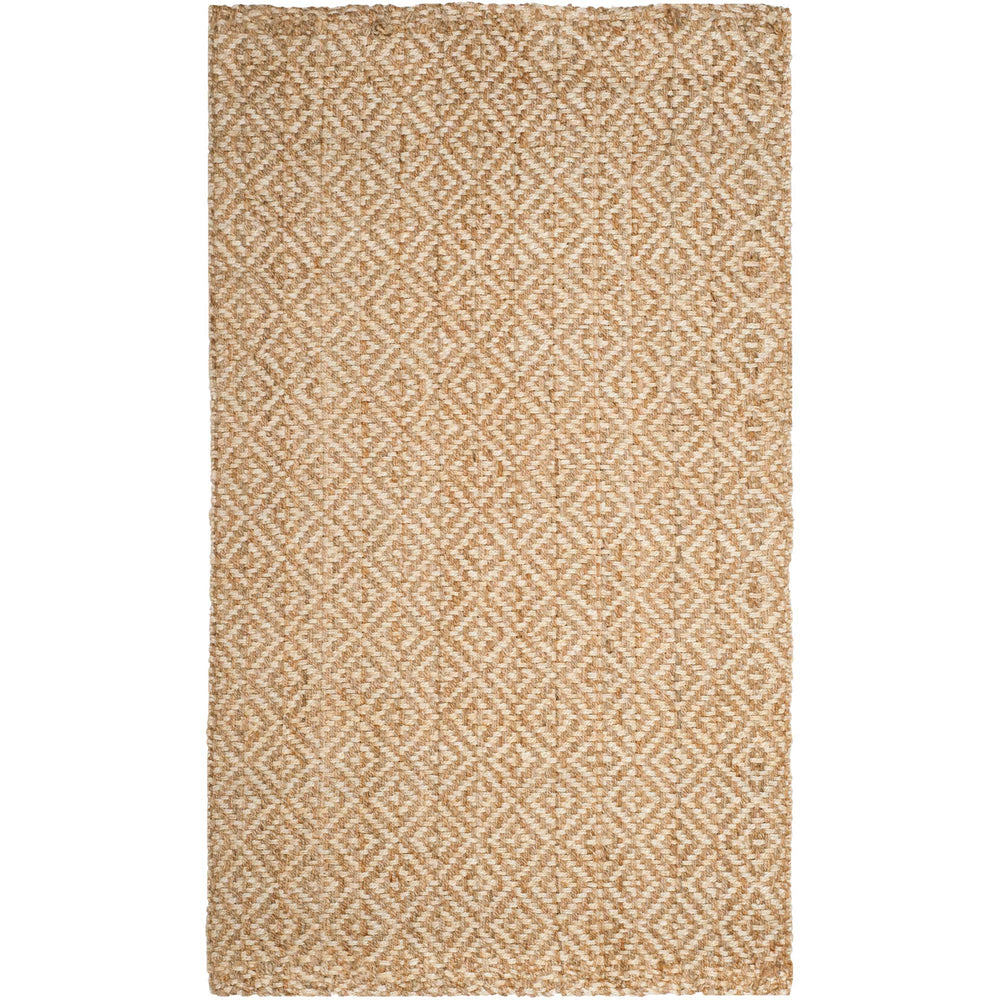 Natural Fiber Diamond Ivory/Natural Area Rug - Froy.com