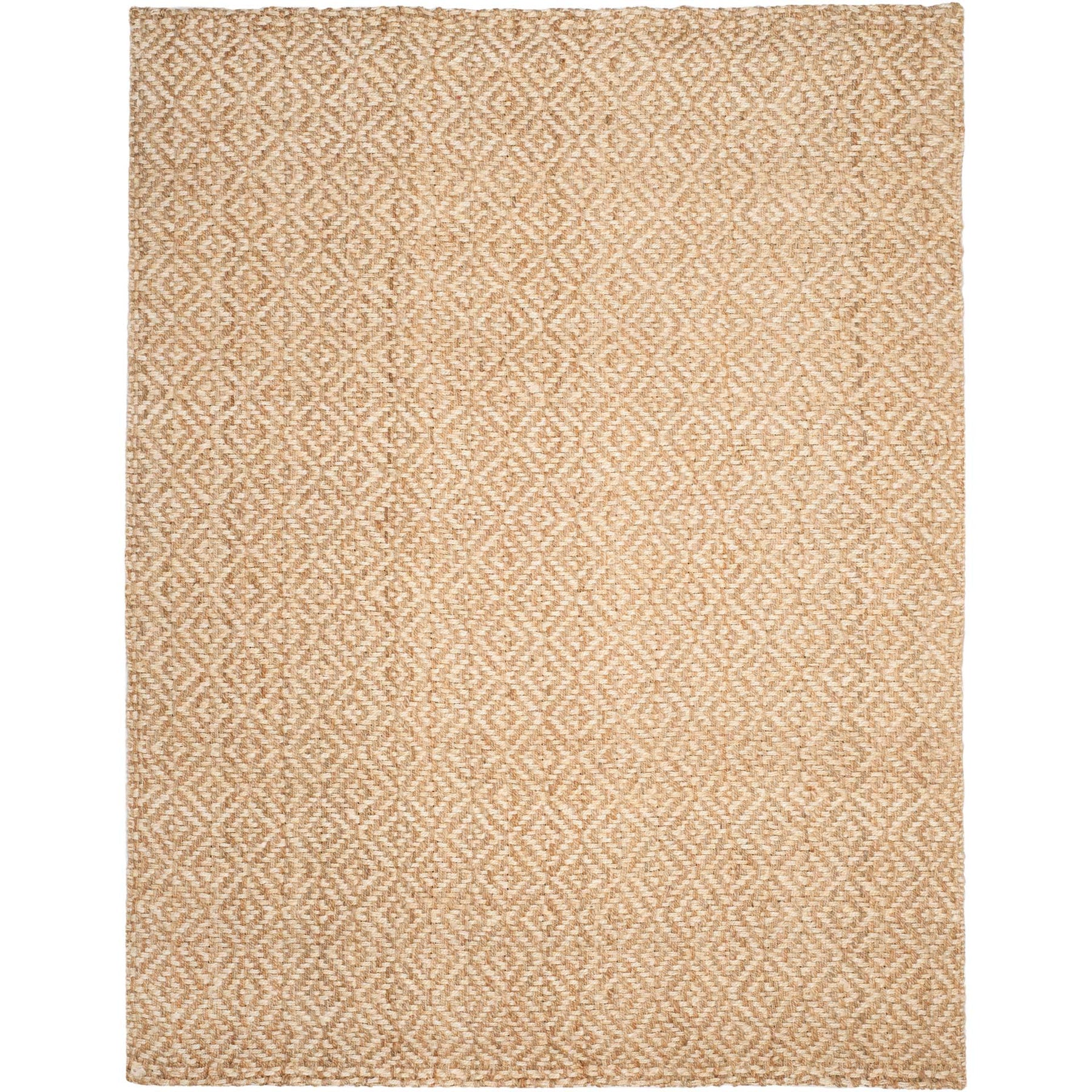 Natural Fiber Diamond Ivory/Natural Area Rug - Froy.com