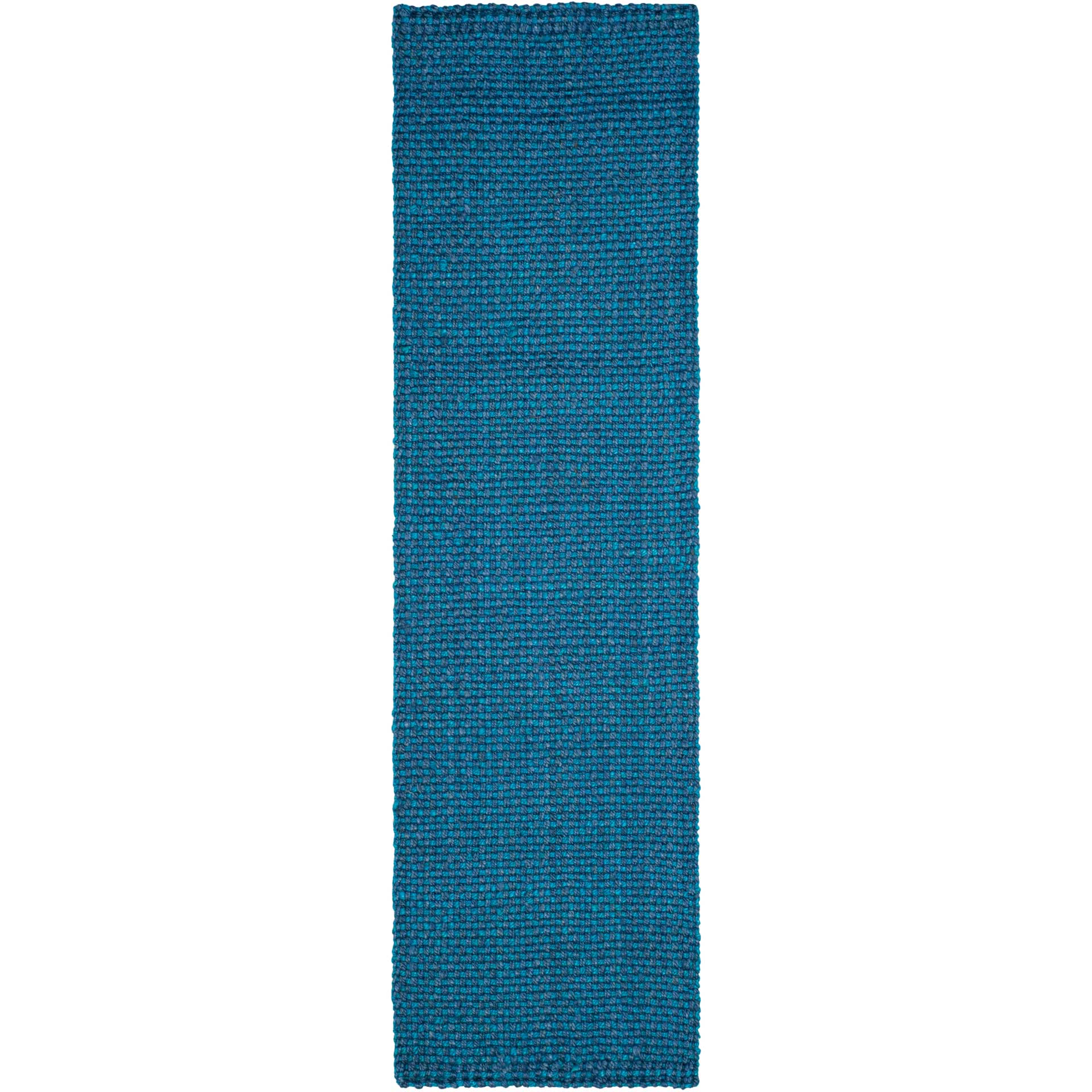 Natural Fiber Blue Runner Rug - Froy.com