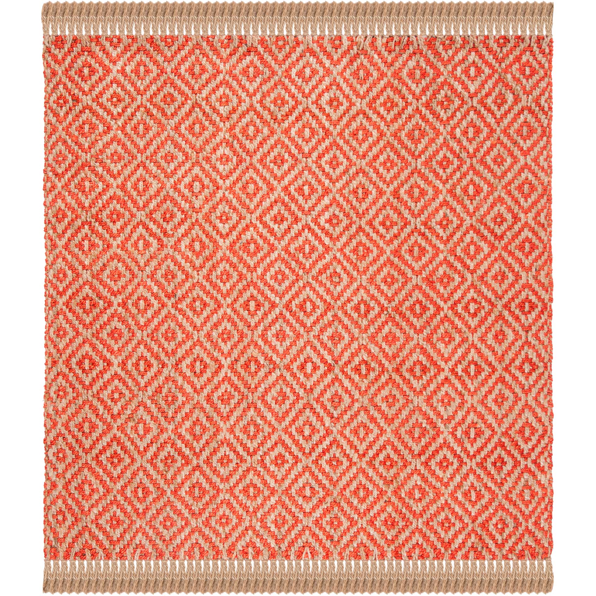 Natural Fiber Fuchsia/Natural Area Rug - Froy.com