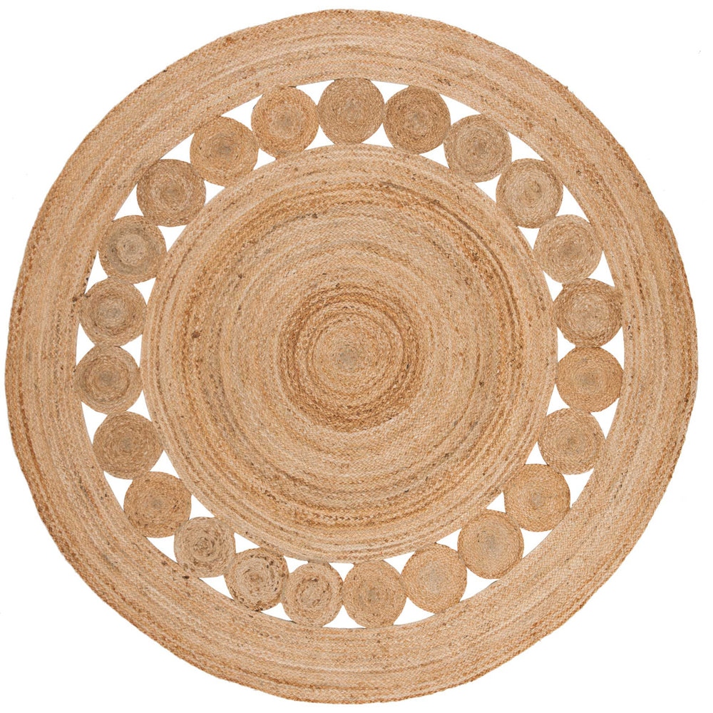 Natural Fiber Natural Round Rug - Froy.com