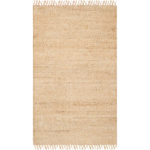 Natural Fiber Solid Ivory Area Rug - Froy.com